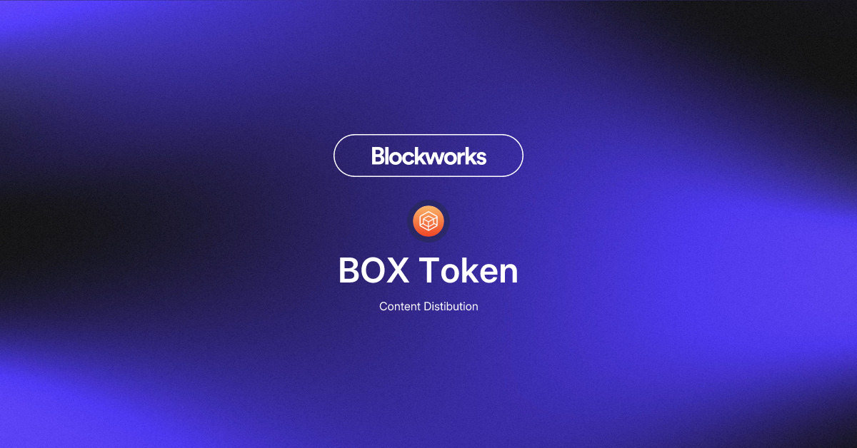 BOX Token | Blockworks Research